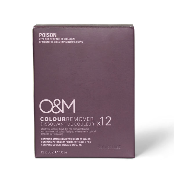 O&M Colour Remover 12 Pack - 30g Single Use Sachets – O&M Pro
